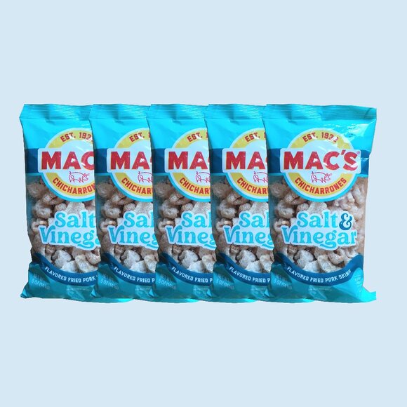 Mac's | Kitchen | 5x Macs Pork Rinds Salt Vinegar 5 Oz Keto Gluten Free ...